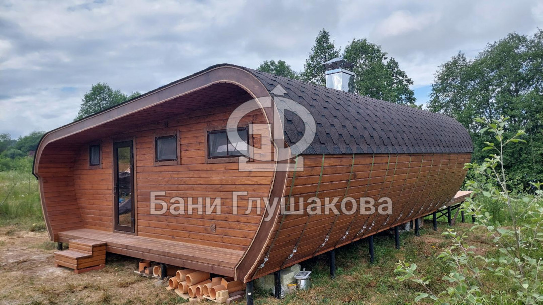 Баня «Танк Армата» 7х8,8м с печью и отделкой под ключ, цена от 2571800 ...